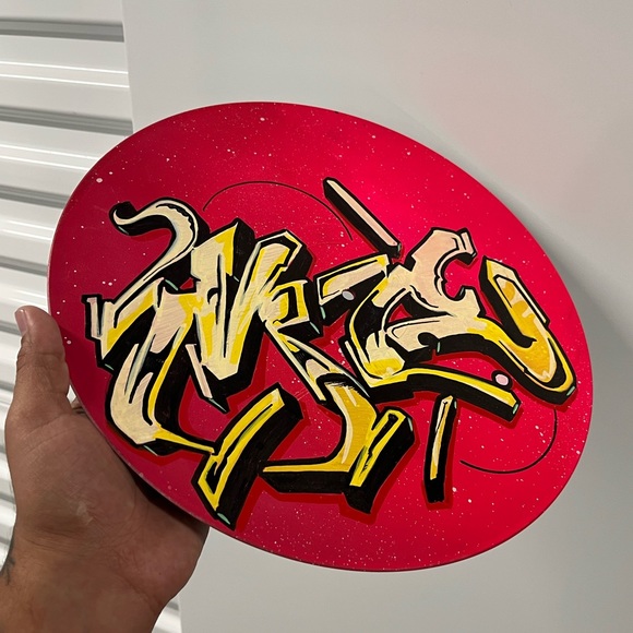 Art | Original Handpainted Grafitti On A Vinyl Record Wild Style New ...